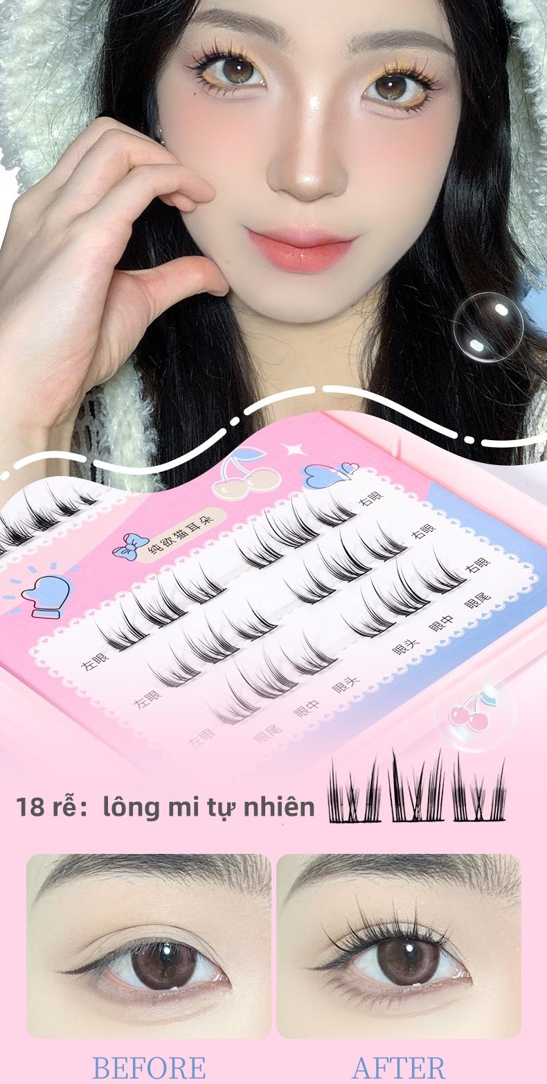 Lông mi giả tự dính MINODERM không cần keo, dễ gắn, mô phỏng tự nhiên ...