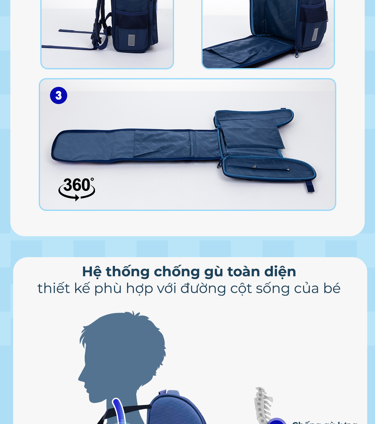 Cặp chống gù AkooLand Thiên Long BP-022/AK - Đệm mút dày dặn hơn ...