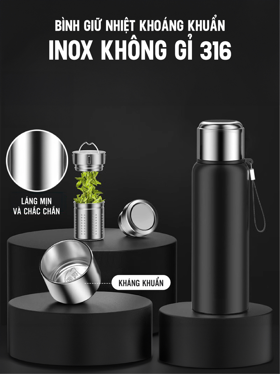 Bình giữ nhiệt 48h 316, có nắp chống tràn, giữ nhiệt lâu, dễ dàng sử dụng | Shopee Việt Nam