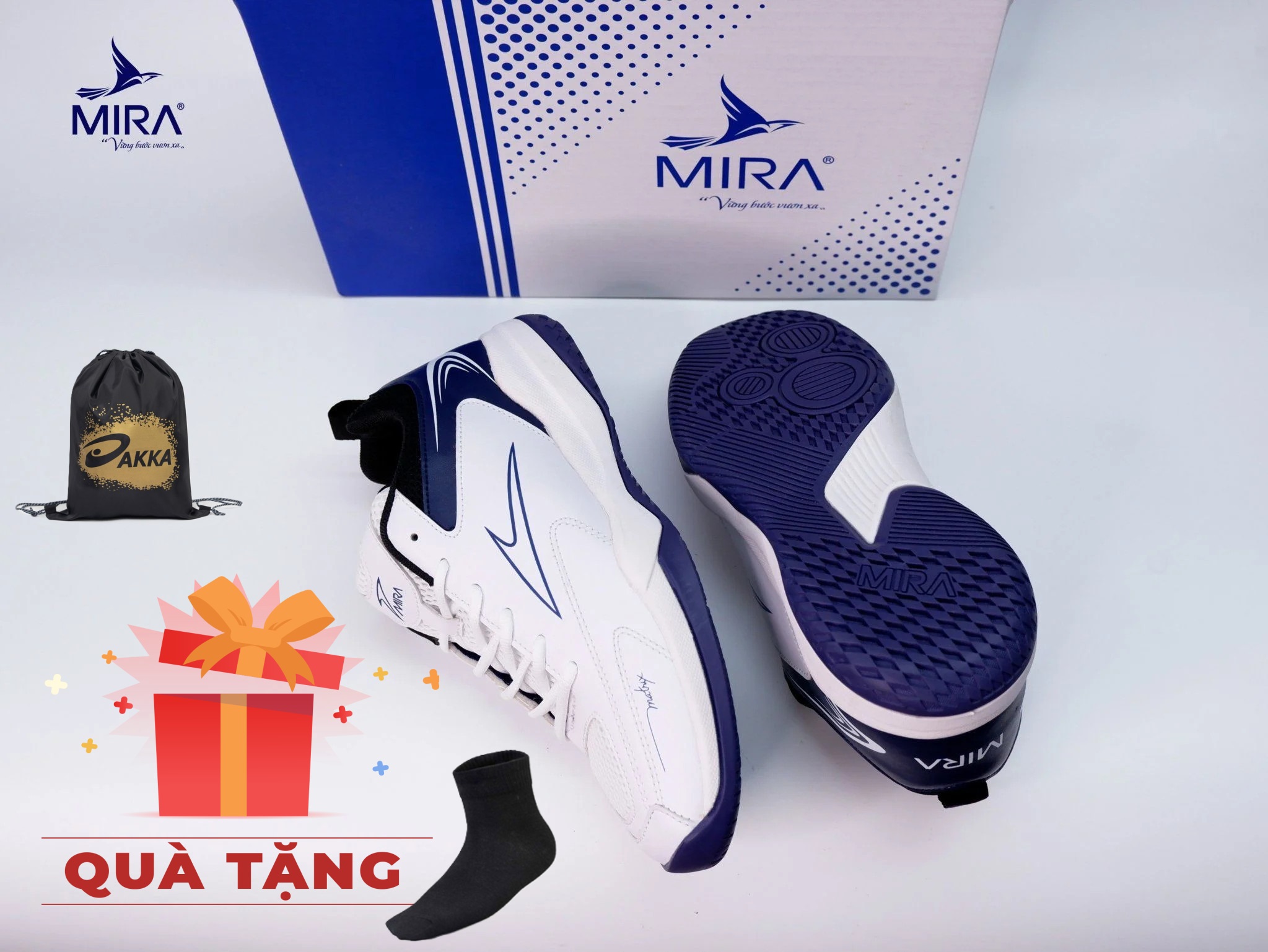 Giày cầu lông Mira Matrix giao hỏa tốc bám sân bền đẹp tặng tất dệt kim ...