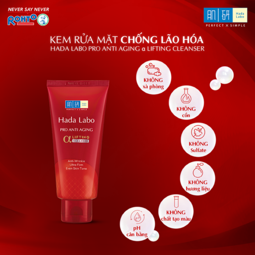 Sữa Rửa Mặt Hada Labo Advanced Nourish, Perfect White, Acne Care, Pro Anti Aging Cleanser 80g ...