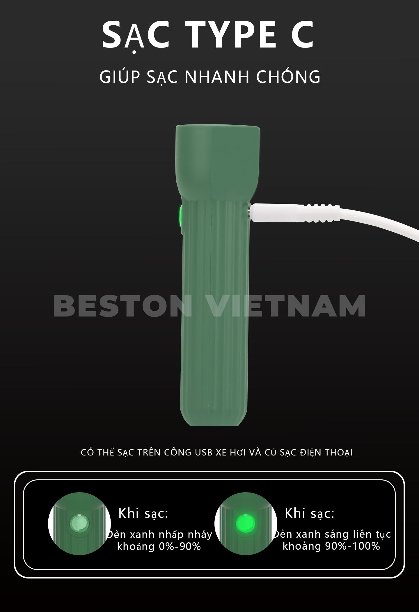 Đèn pin sạc LED mini Mopal MFL001 nhỏ gọn, thời gian sáng lên đến 6 ...