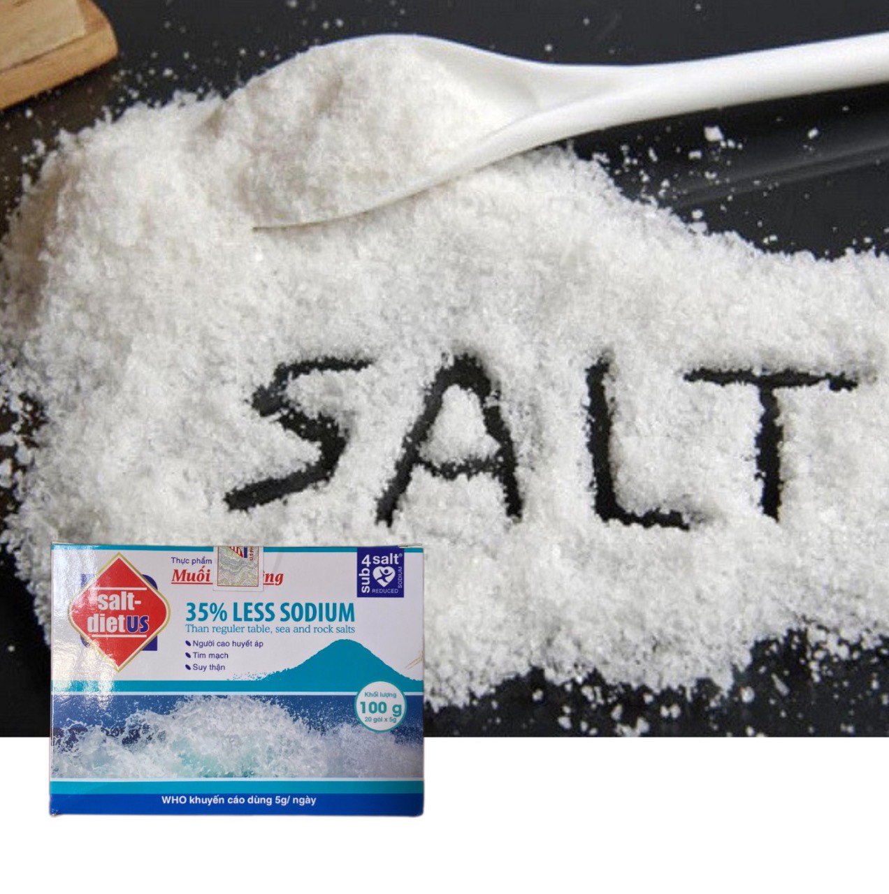 Muối ăn kiêng Kali Salt diet us, giảm natri, phù hợp người cao huyết áp ...
