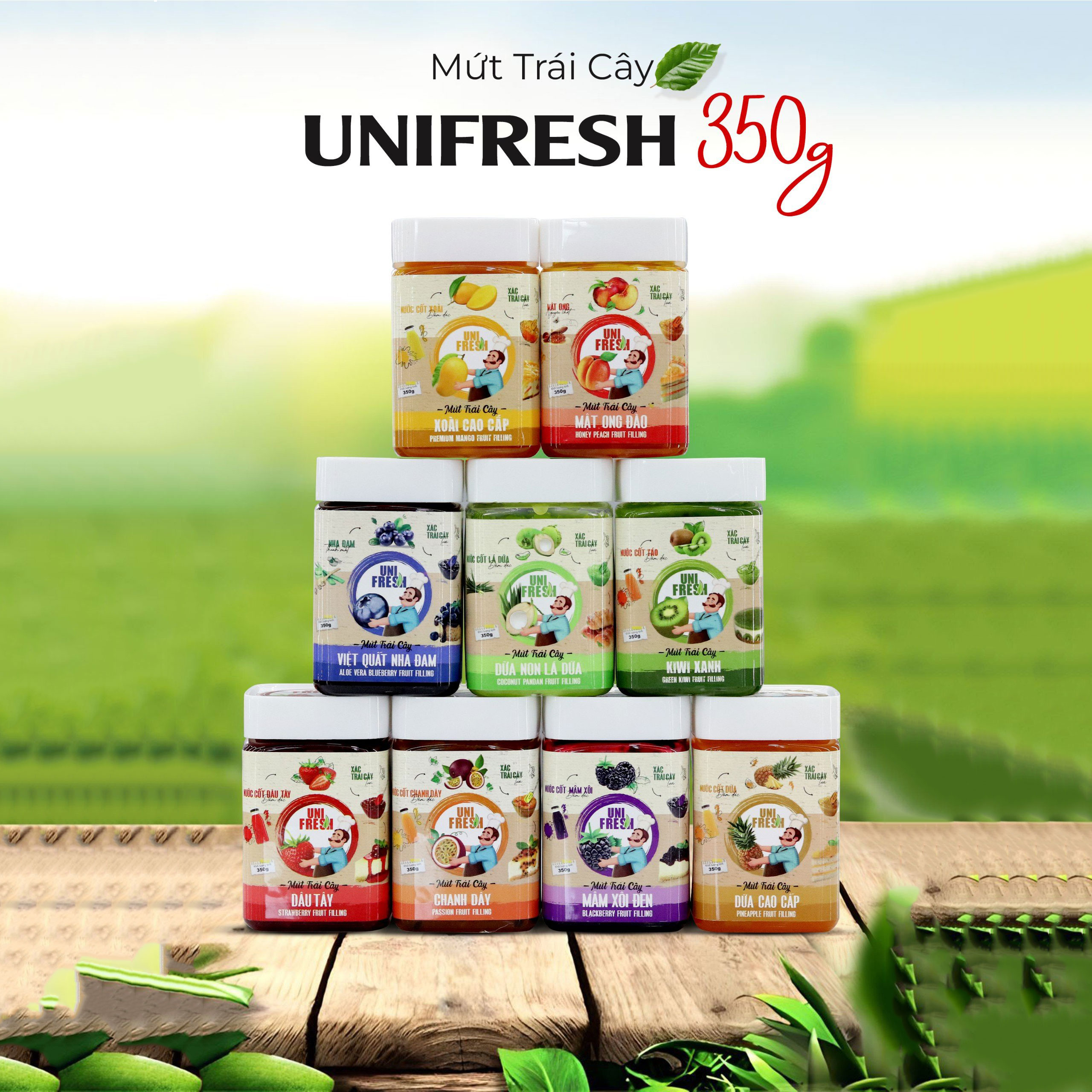 [NEW] Mứt Trái Cây Có Xác Làm Nhân Bánh - Uni Fresh - Xô 350gr | Shopee ...