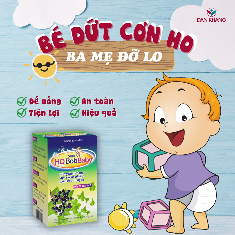 Siro ho cho bé BobBaby Dân Khang giúp thanh họng giảm ho và đau rát ...