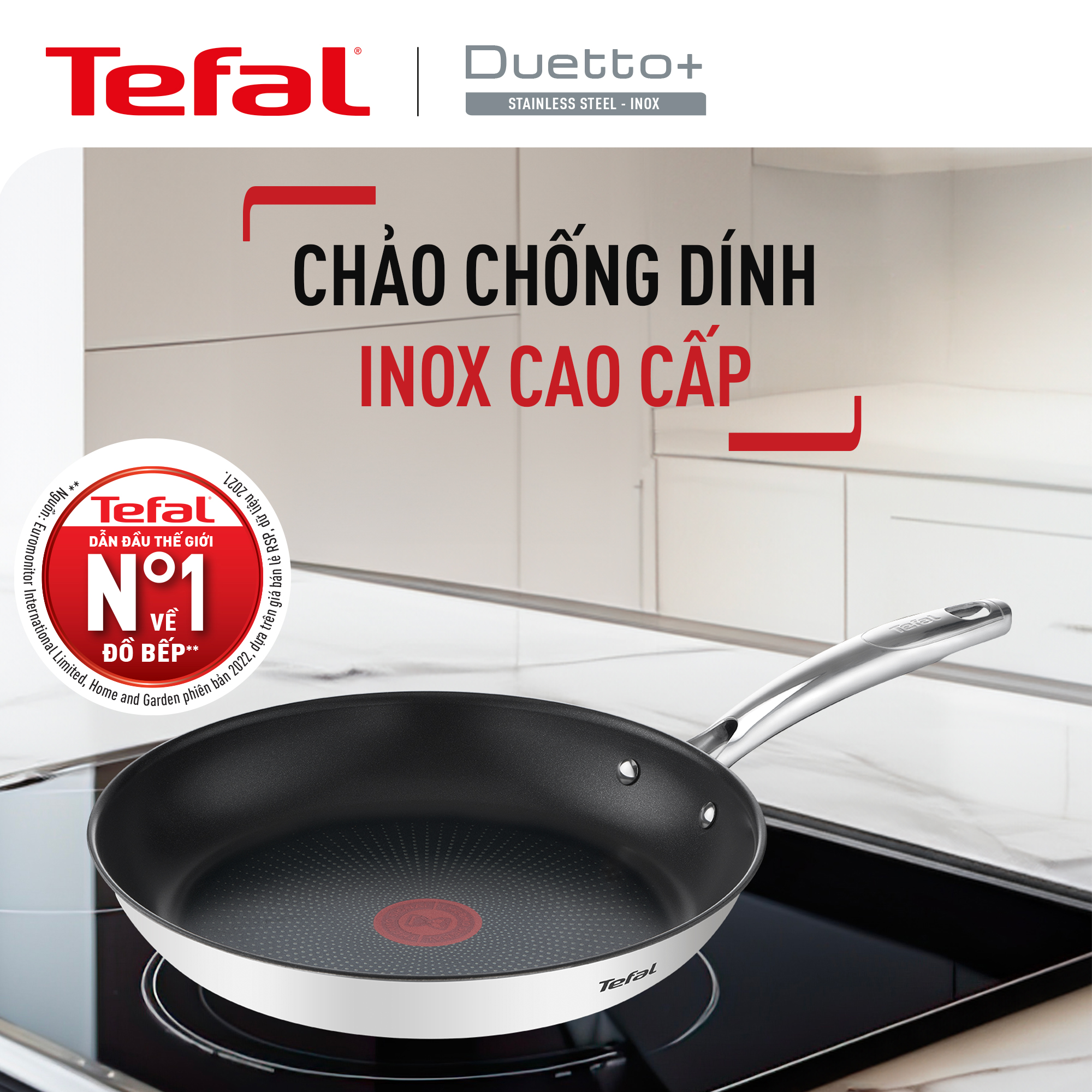 Chảo chiên Inox cao cấp Tefal Duetto Plus | Shopee Việt Nam
