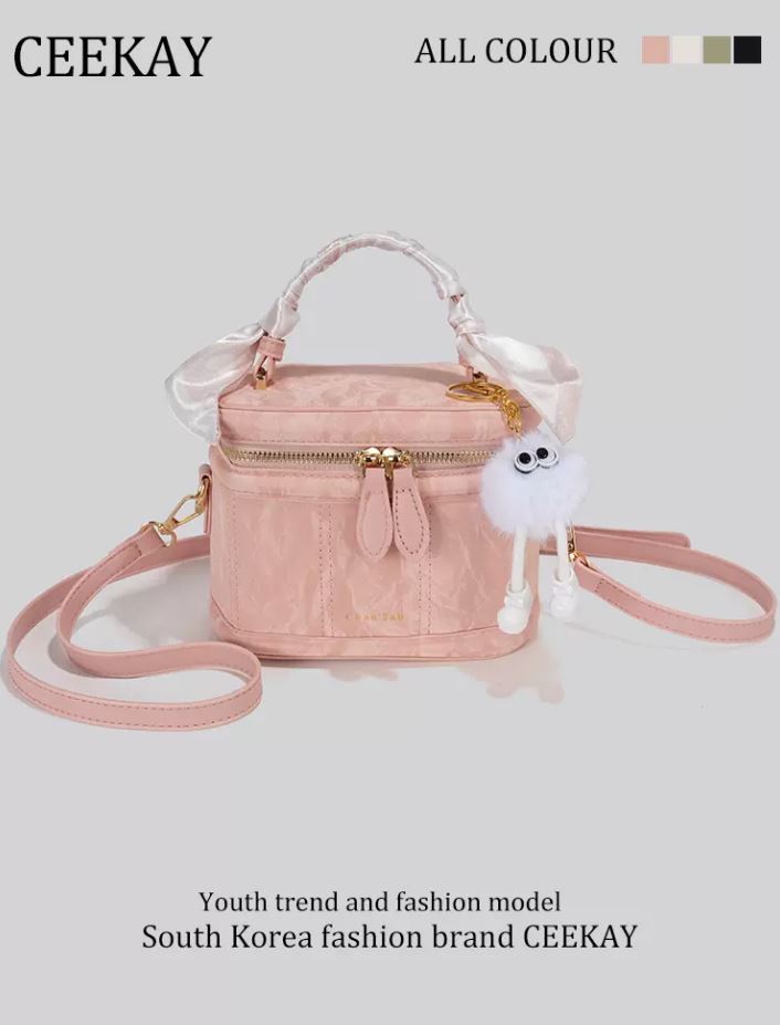 Túi Xách Nữ CEEKAY Chính Hãng Kiểu Túi Cốp Da Trơn Màu Phối Móc Gấu Quai Xách Đeo Hàng Quảng ...