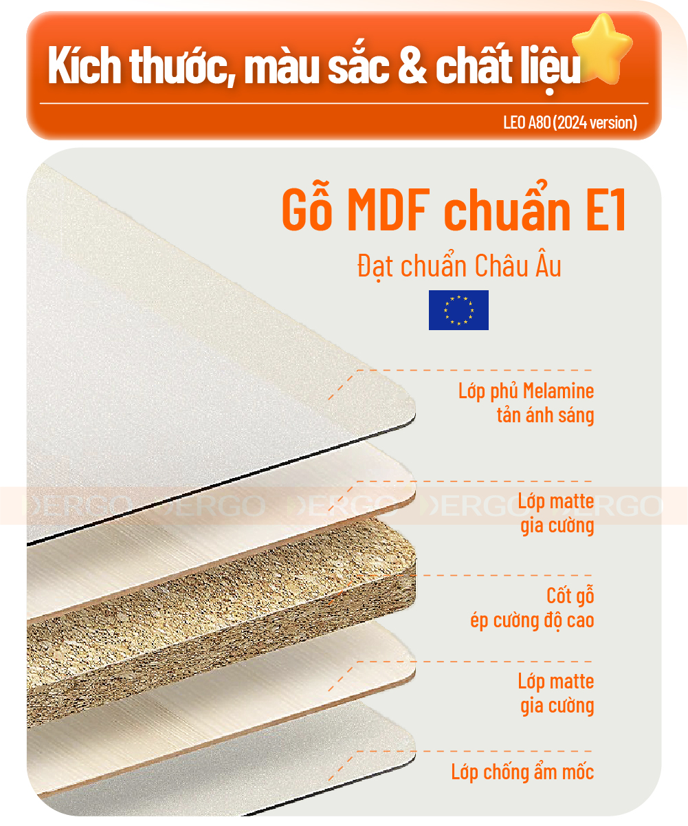 [Quà + Voucher 500K] Bộ Bàn Học Chống Gù Chống Cận DERGO LEO A80 - C2D ...