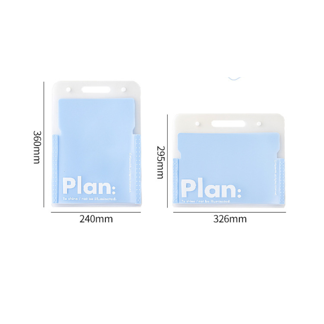 Tập Đựng A4 Tài Liệu/ Hồ Sơ 8 Ngăn Planwith Có Nút Gài & Quai Xách Chống Nước Tặng Kèm Stickers ...