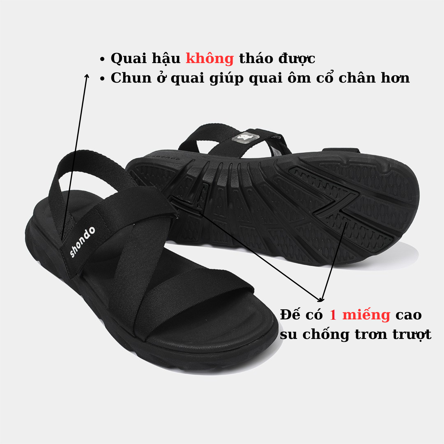 Giày Shondo Sandals Nam Nữ Cao Cấp Unisex Êm Chân Quai Liền Shondo F6 ...