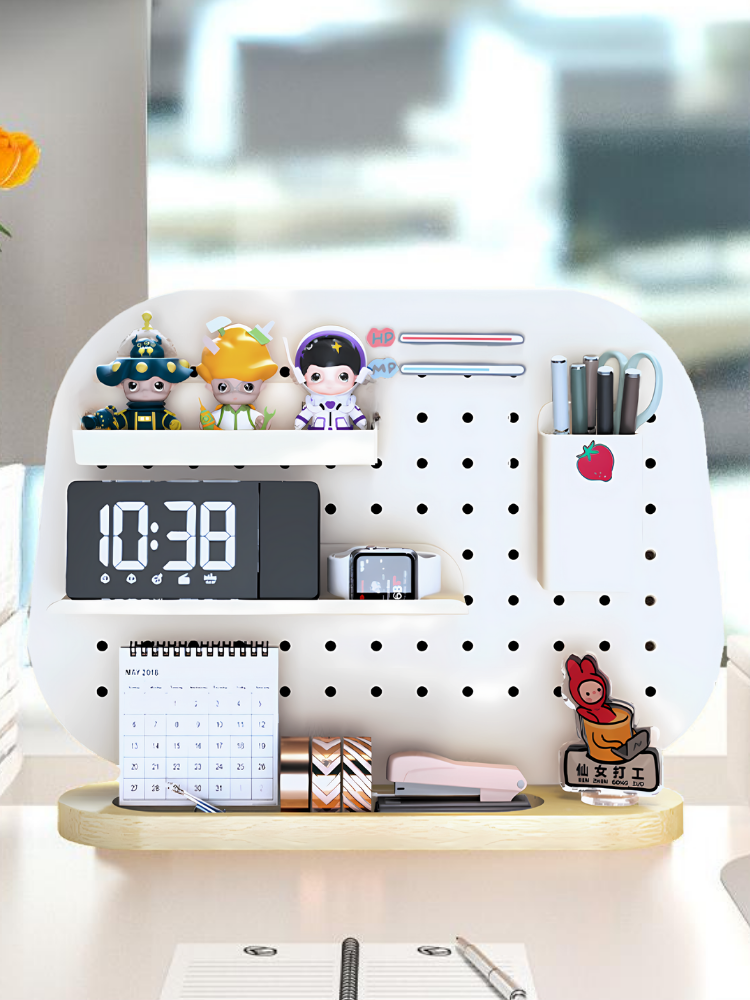 Bảng lỗ Pegboard Dola Home khay gỗ hình thú dễ thương cho bé – Góc học tập mini gọn gàng ...