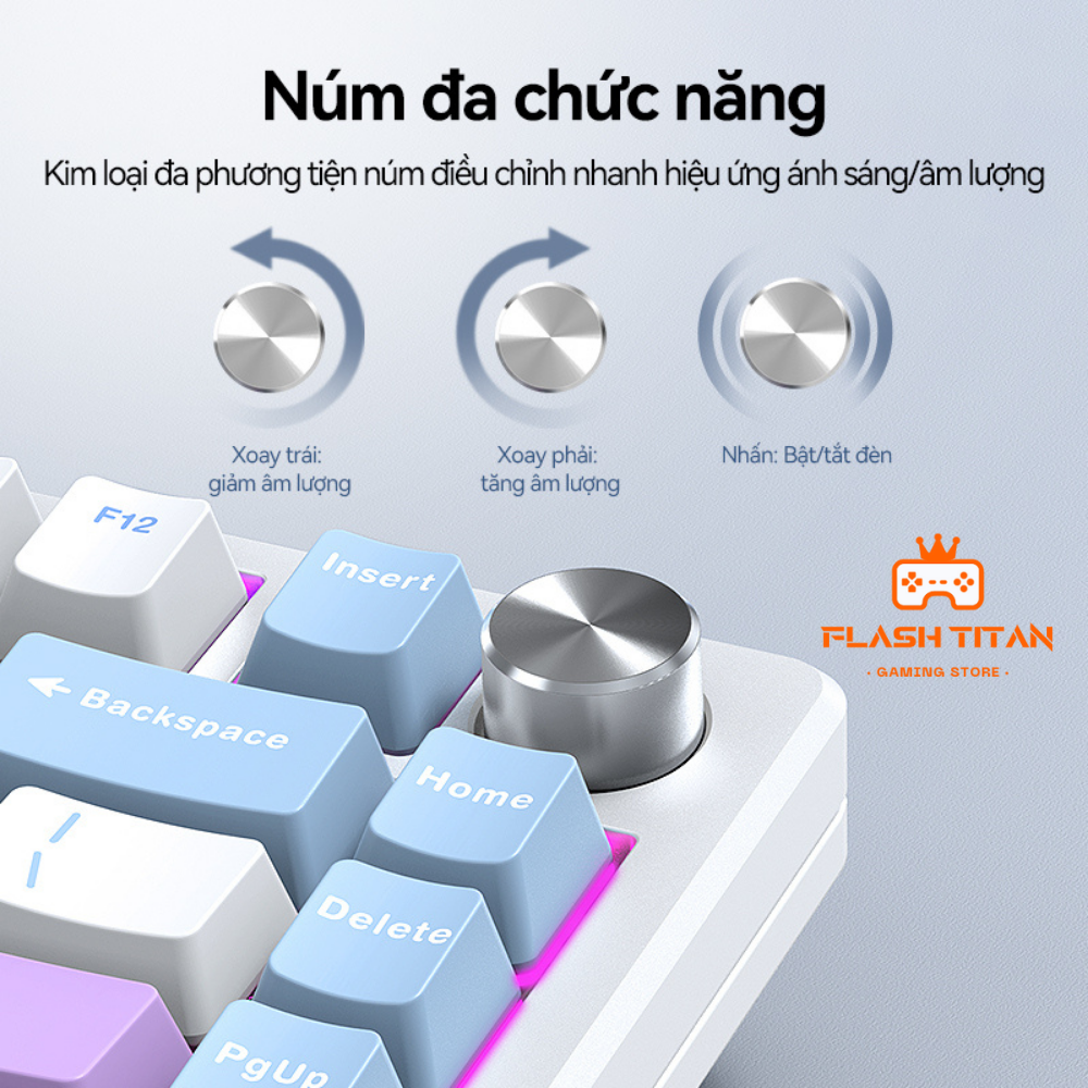 Bàn Phím Cơ Không Dây Dark Alien R83 - Led Mạch Xuôi - Keycap PBT Double shot - Full Foam ...