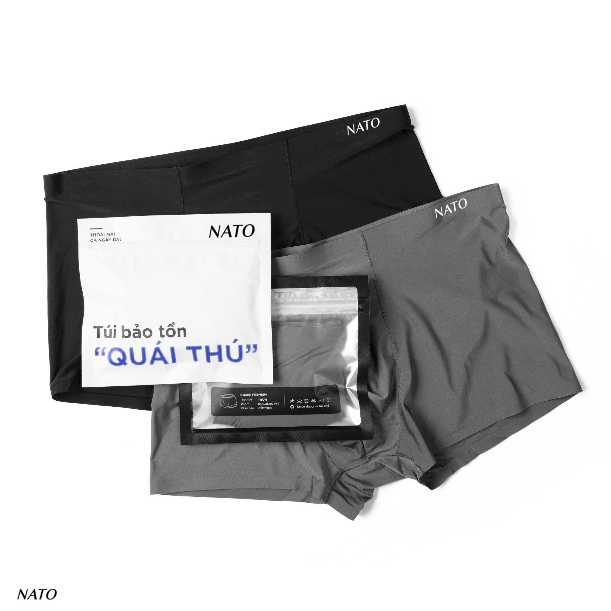 Quần Lót Boxer Nam Nato Boxx Vải Su Đúc Êm Mịn Không Viền Lụa Băng Tự ...