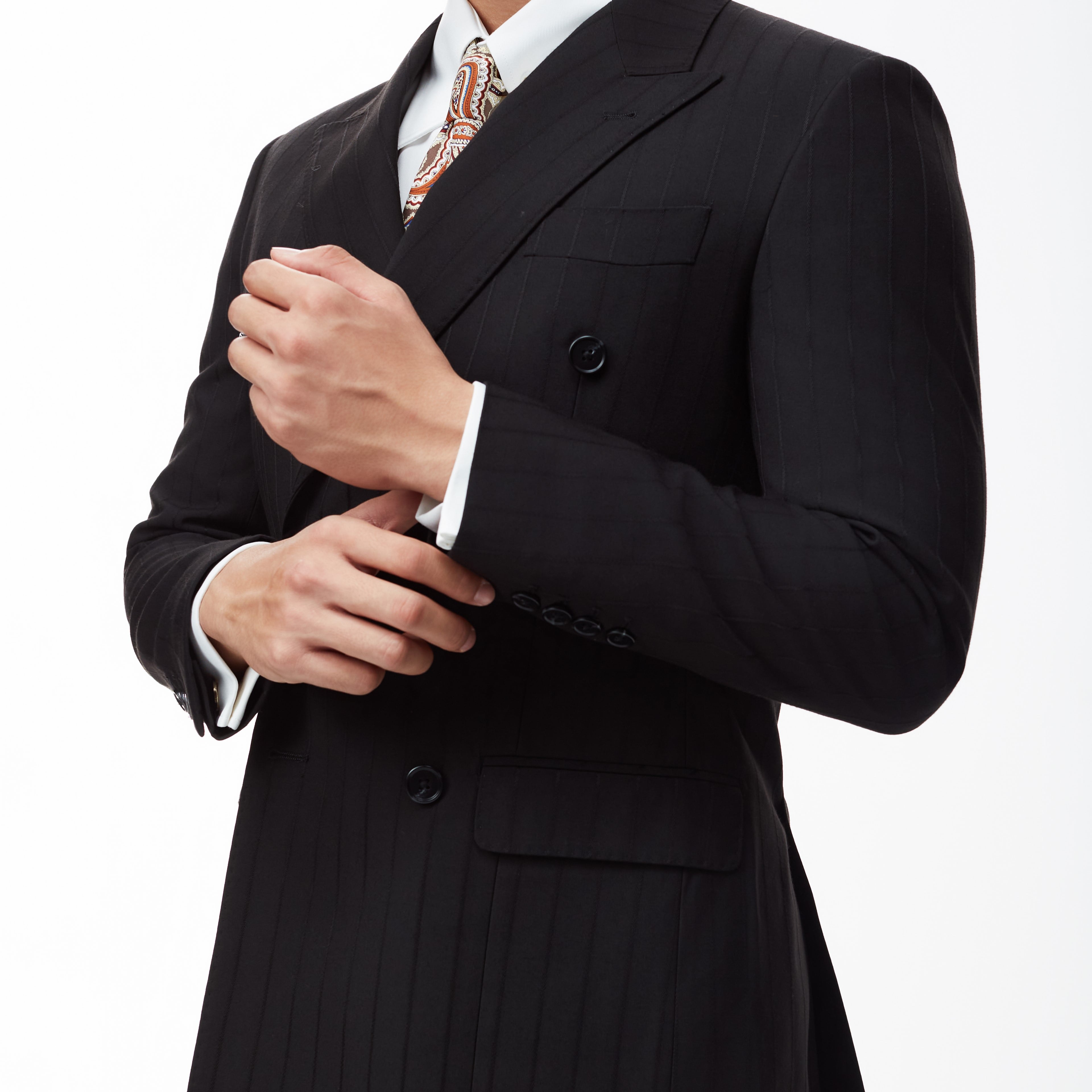 Bộ Suit Birmingham Đen Sọc Ẩn Harold Cao Cấp Công Sở Sang Trọng, Độ Bền ...
