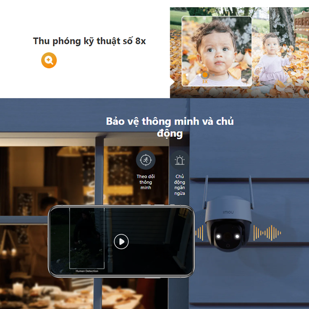 Camera Imou S51FEP- S31FEP (5M - 3M), Đàm Thoại 2 Chiều,Thông Minh Xoay ...