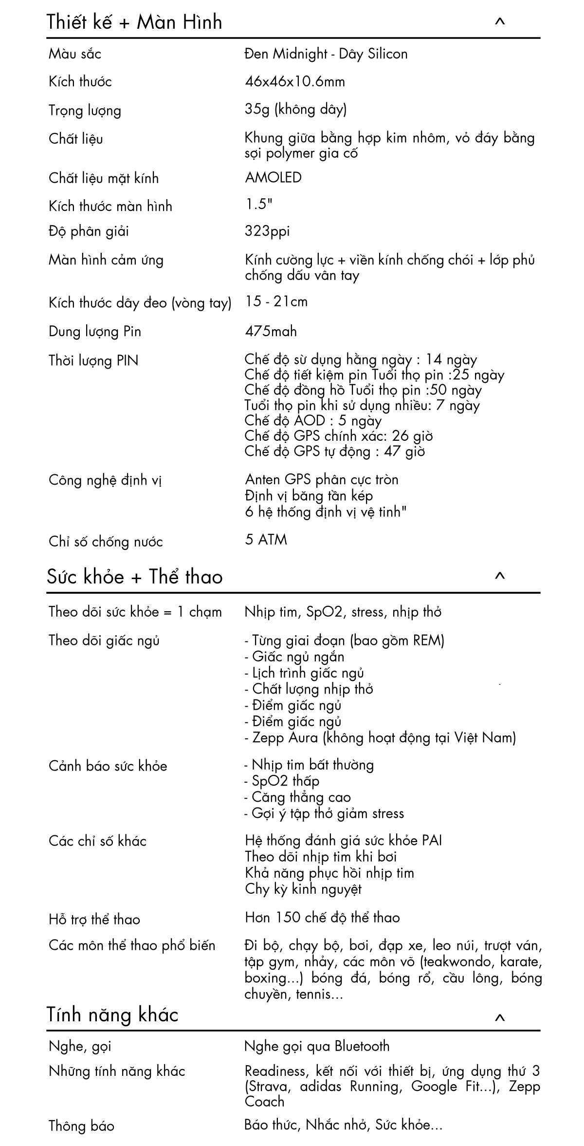 Đồng hồ thông minh Amazfit Balance - 46mm | Nghe gọi qua Bluetooth | Điều khiển nhạc - Hàng ...