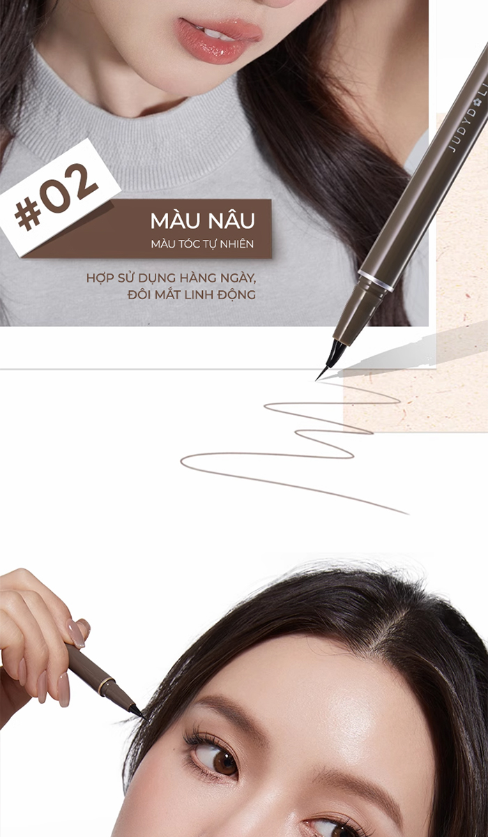 JUDYDOLL Bút kẻ mắt nước Siêu mảnh Slim liquid eyeliner Chống nước Lâu trôi Không lem 0,014mm ...