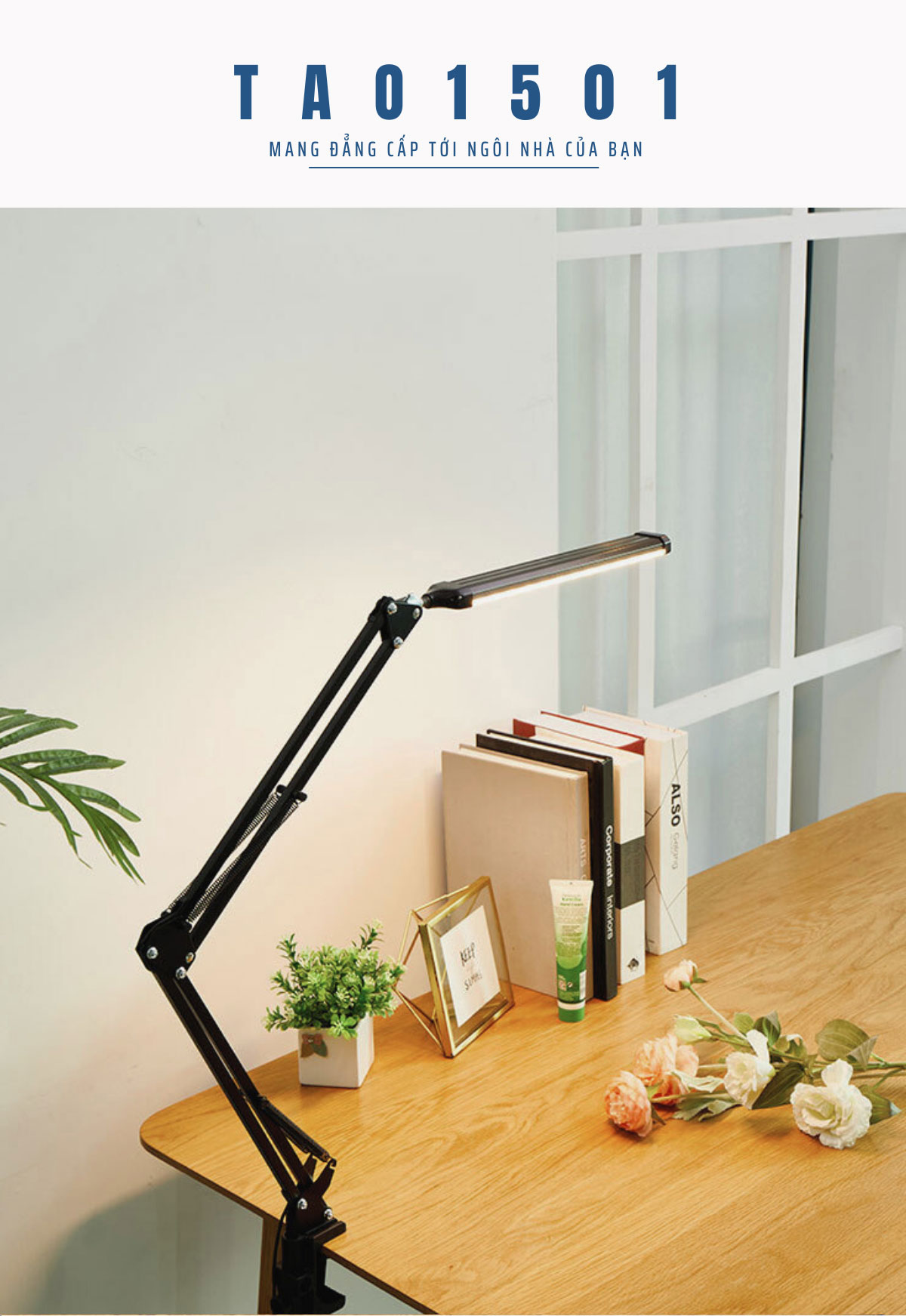 Đèn bàn học TA110 Bóng LED Chống Cận 12W Đổi 3 Màu Ánh Sáng Tăng Giảm ...