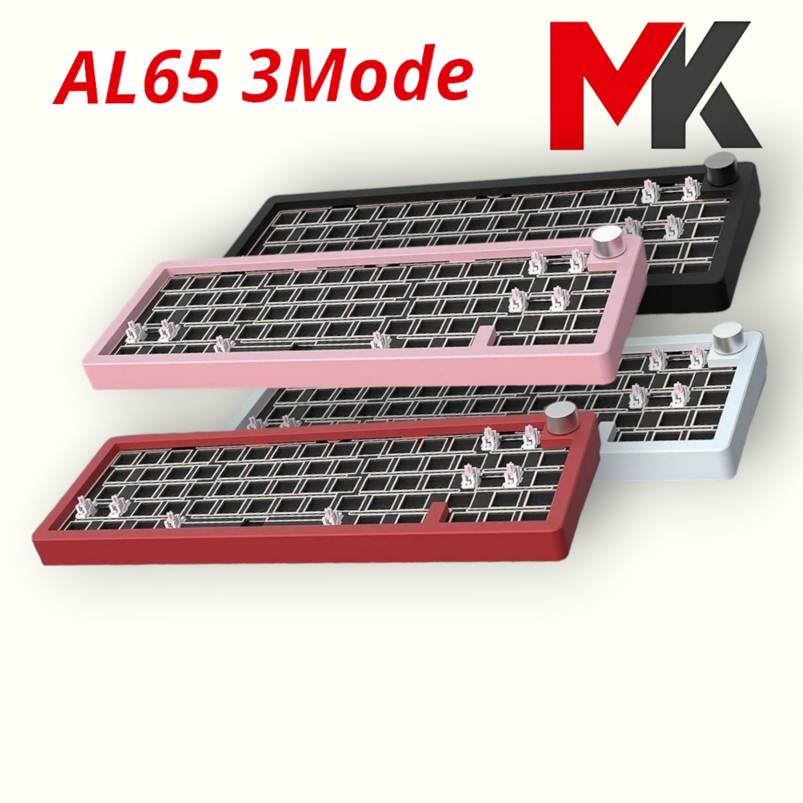 Bộ Kit bàn phím cơ AL65 3 chế độ kết nối, mạch xuôi, hotswap, RGB ...