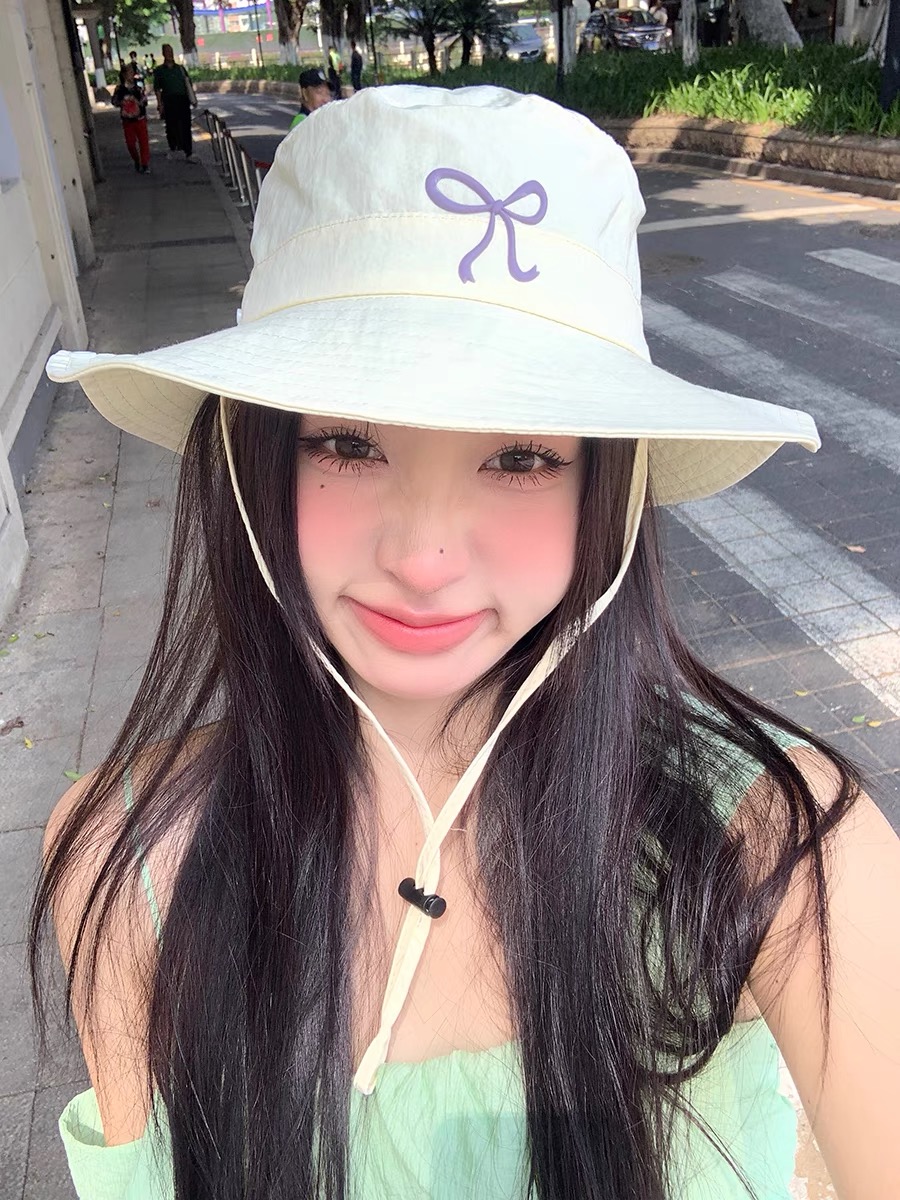 Mũ tai bèo nơ LOULI SAIGON có dây rút, nón cao bồi nữ đi biển chất vải mỏng nhẹ thoáng mát MTB10 ...