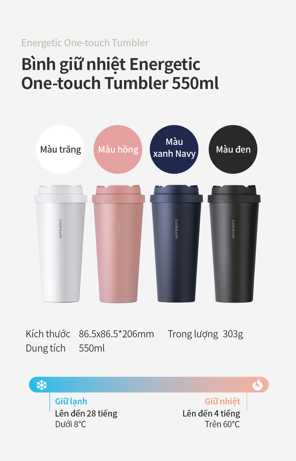 Ly giữ nhiệt LocknLock 550ml Bình Giữ Nhiệt Cao Cấp Chính Hãng Mở Nắp 1 Chạm LHC3249BLK - T2C ...