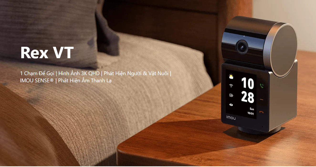 Camera wifi dùng pin IMOU Rex VT Pro 3K, gọi điện 2 chiều, có màn hình ...