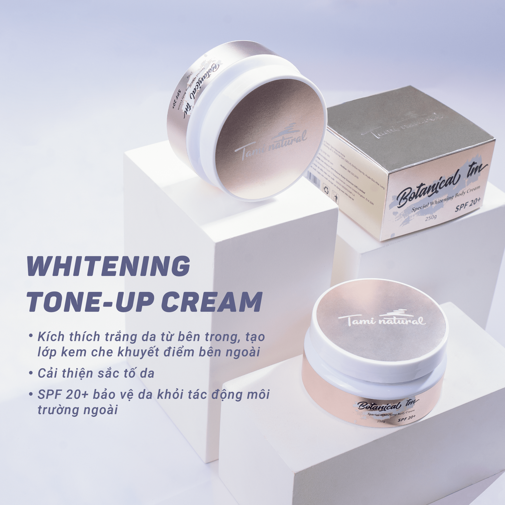 Kem Dưỡng Ẩm Body Nâng Tone Sáng Da Tami Natural Botanical TM 250g ...