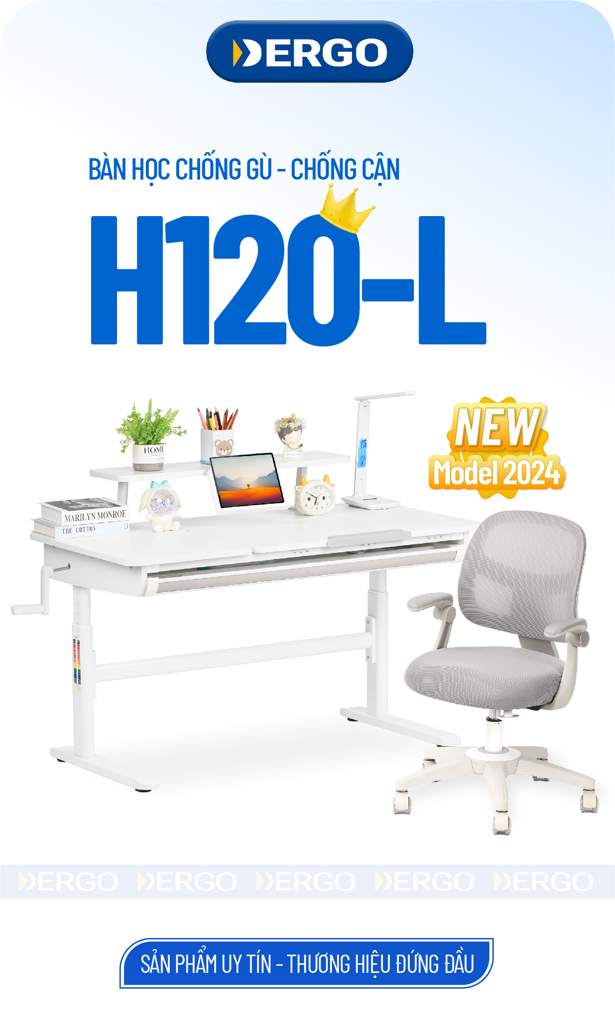 [Quà + Voucher 200K] Bộ Bàn Học Hiện Đại DERGO iSmart H120 - Neo1 Chống ...