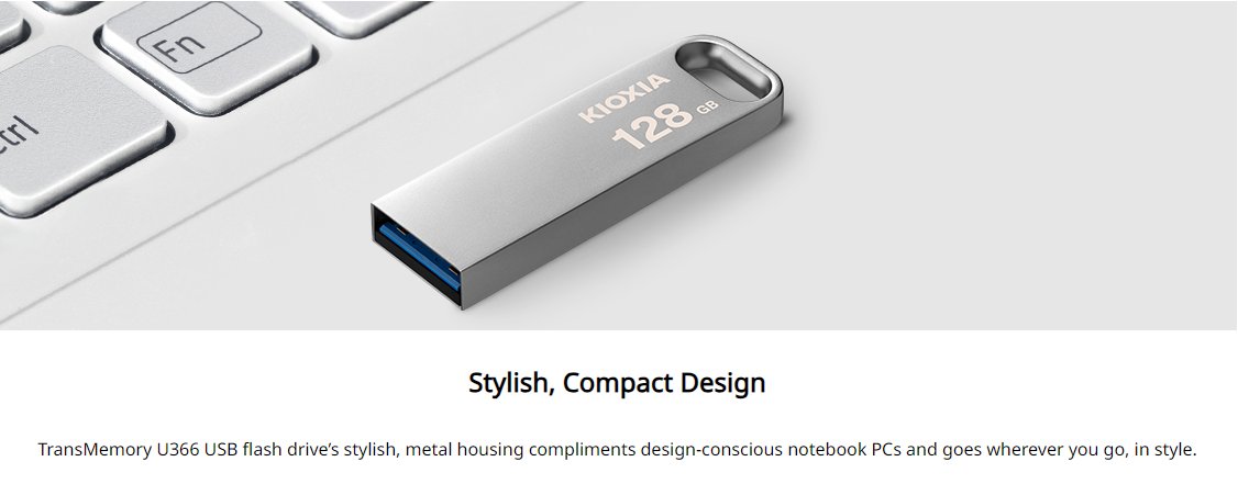 USB 3.2 GEN1 KIOXIA U366 Vỏ Kim Loại 32GB | 64GB |128GB siêu nhỏ, tiện lợi Đọc 200MB/s - Chính ...