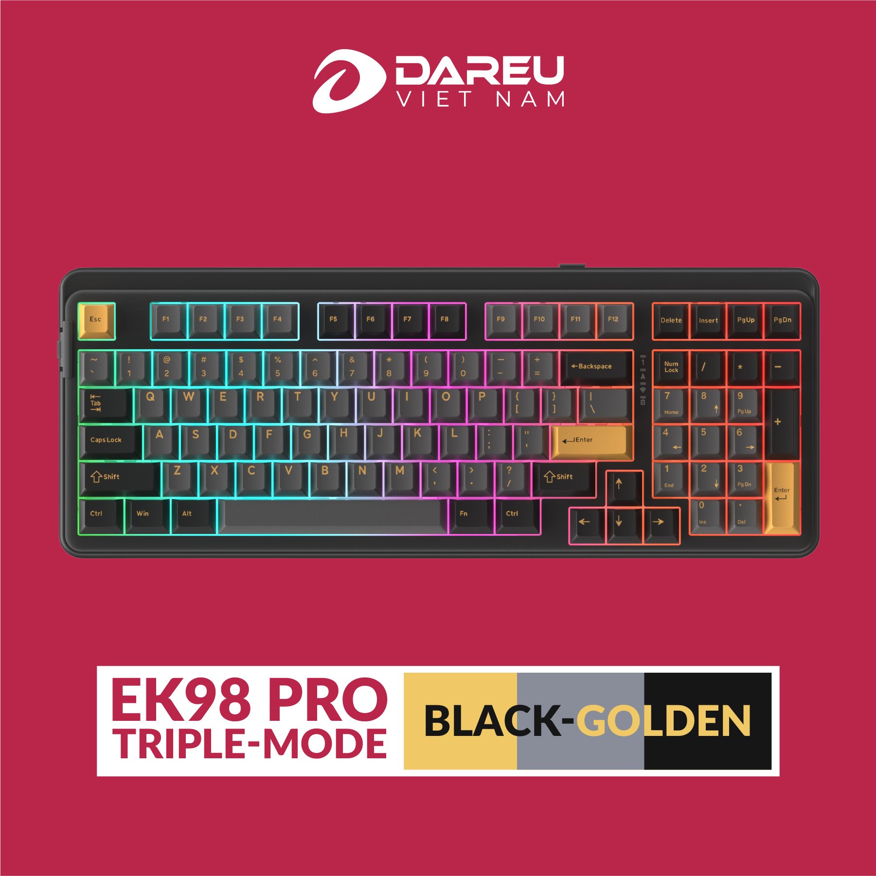 Bàn phím cơ Không Dây Dareu EK98 Pro, Led RGB, Kết Nối 3 Modes (Hàng Chính Hãng) | Shopee Việt Nam