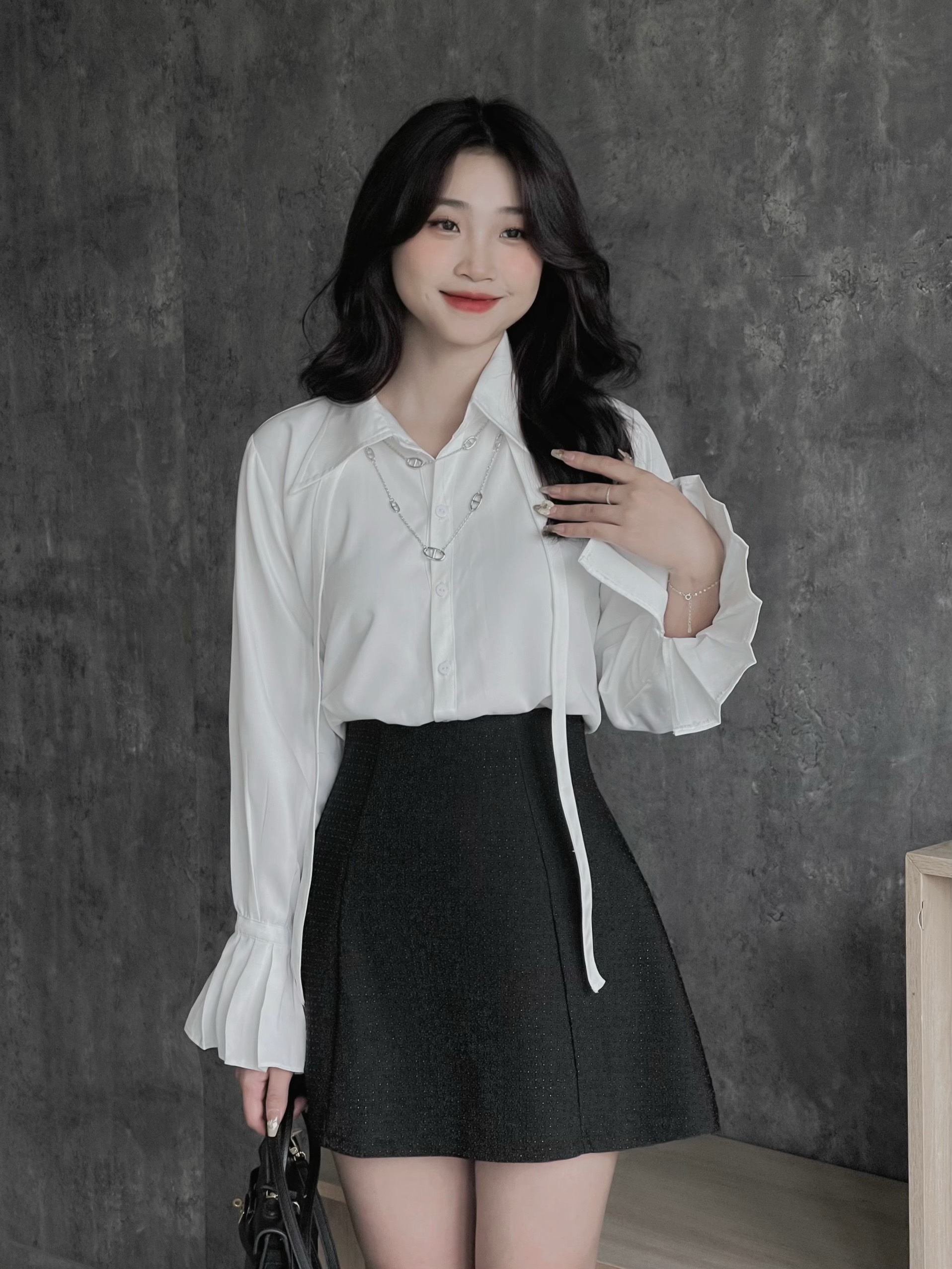 Áo Sơ Mi NữThiết Kế Cổ Tay Xếp Ly Sang Chảnh, Sơ Mi Công Sở BRIYO SM24 | Shopee Việt Nam