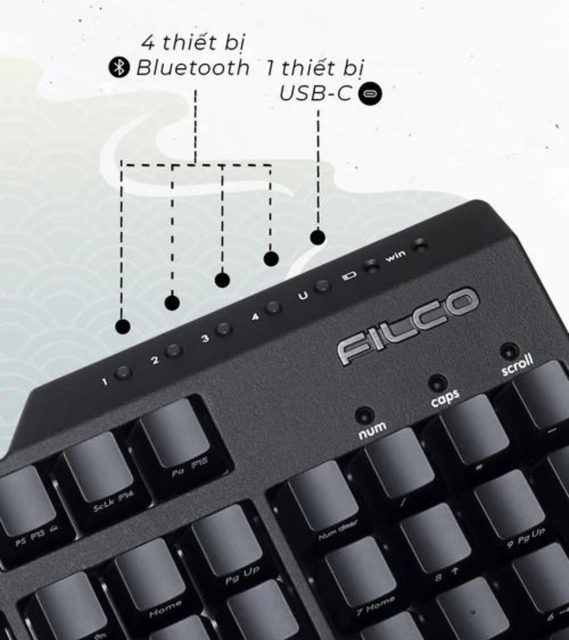 Bàn phím cơ Filco Majestouch Convertible 3 kết nối bluetooth ...