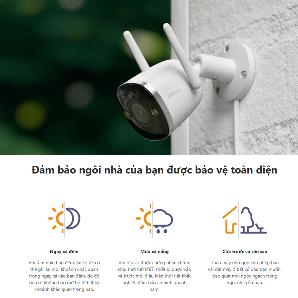 [COMBO-3M] Camera Imou F32FP (3M) + Thẻ 64G+ Hộp Kỹ Thuật- Camera Ngoài ...