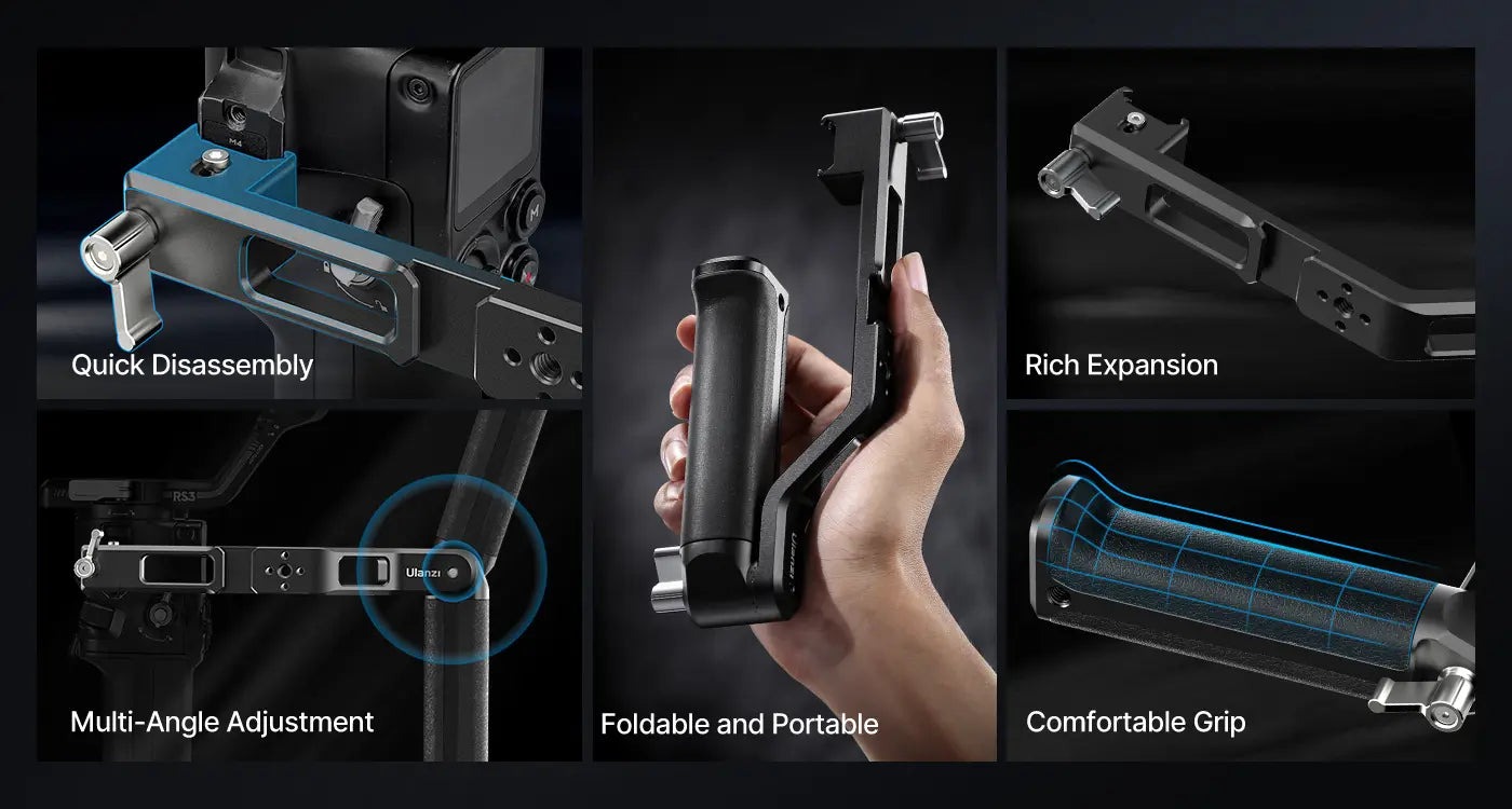 Ulanzi Claw CO19 Quick Release Tay cầm phụ cho gimbal DJI RS 3/RS 3 Mini/RS 3 Pro/Ronin-SC/RSC 2 ...