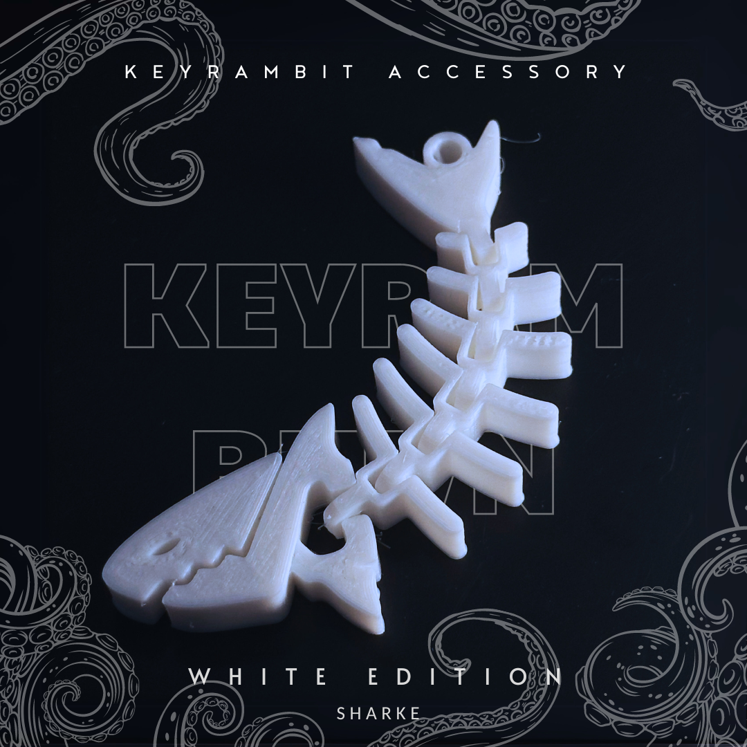 [YÊU THÍCH] Sharke - Móc Khóa Cá Mập - Phụ Kiện Keyrambit - In 3D Trắng ...