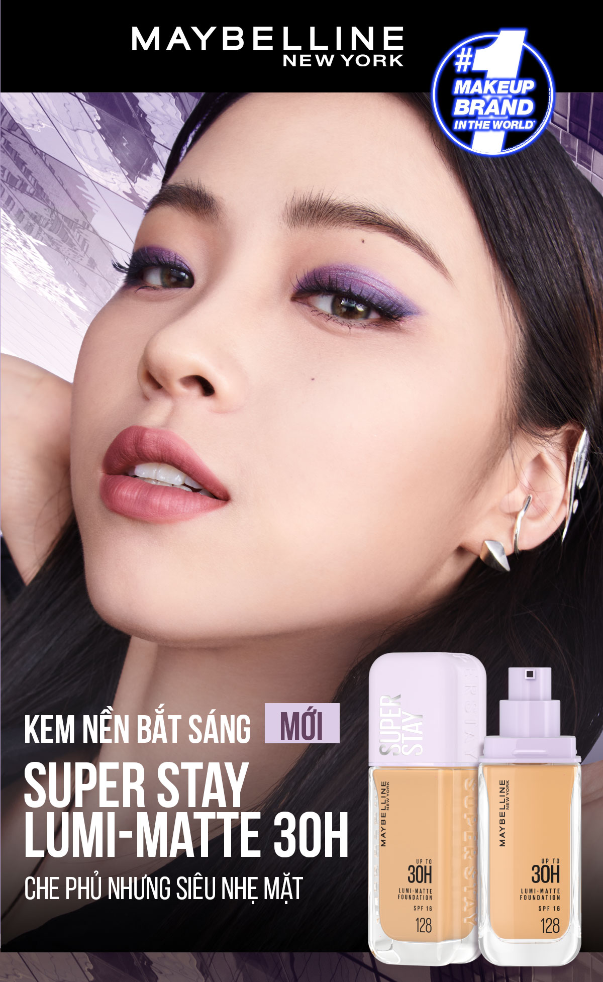 Kem nền bắt sáng Superstay Lumi Matte 30H che phủ siêu nhẹ mặt Maybelline New York 35ml [MỚI ...