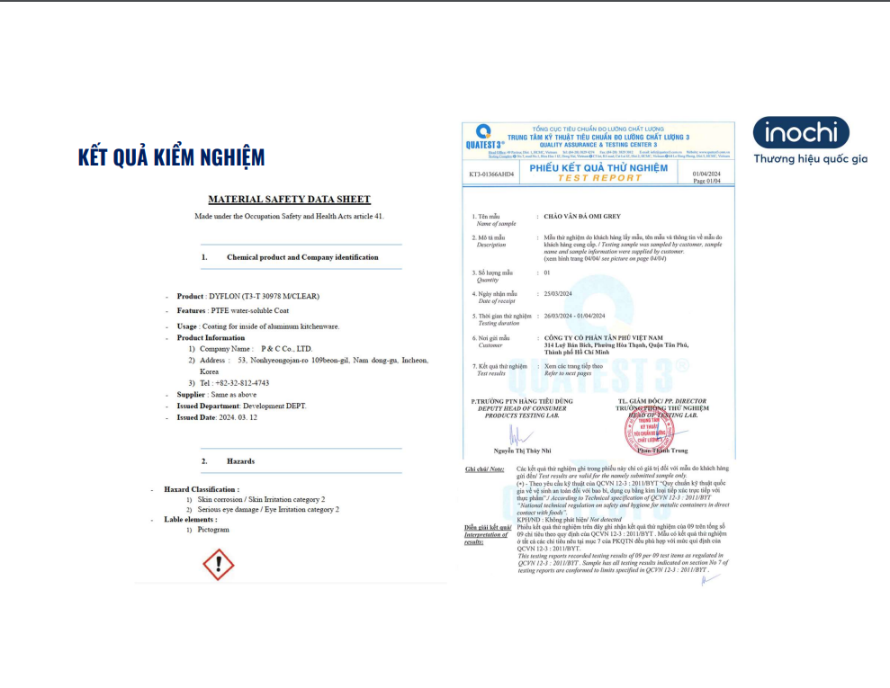 Chảo Chống Dính OMI GREY INOCHI - Lớp Phủ Teflon Megastone Siêu Bền ...