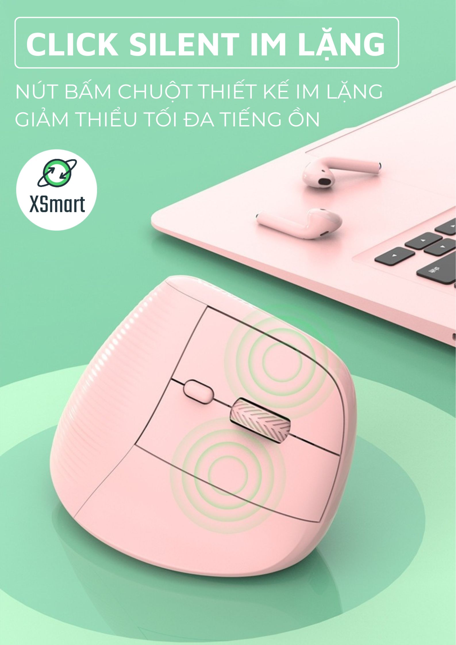 Chuột Không Dây Công Thái Học Chống Mỏi Cổ Tay XunFox H5 Bluetooth 5.0 ...
