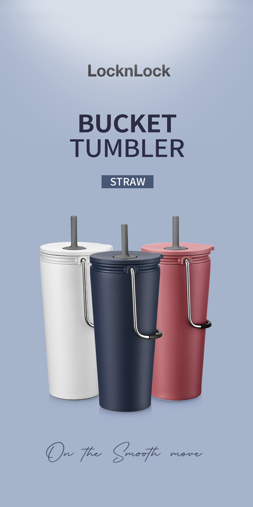 Ly giữ nhiệt LocknLock 500ml Chính Hãng Cao Cấp Ống Hút Quai Xách Thể ...