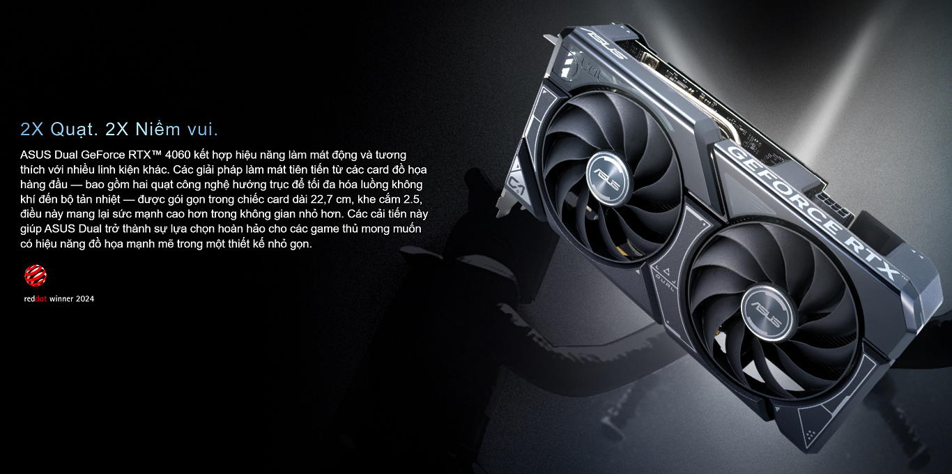 VGA Asus Dual GeForce RTX 4060 OC Edition 8GB GDDR6 White (Chính hãng ...