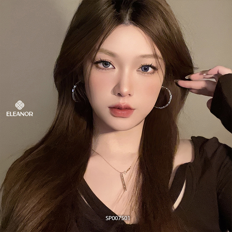 Bông tai nữ chuôi bạc 925 Eleanor Accessories khuyên tai tròn đính đá ...