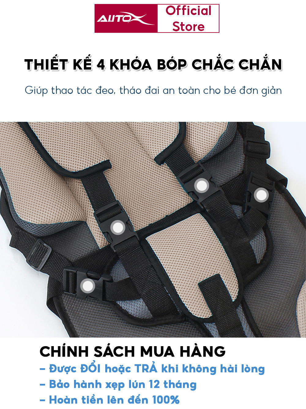 Ghế ngồi ô tô cho bé AutoX cho trẻ từ 6 tháng tuổi êm ái và an toàn thiết kế chắc chắn độ bền ...