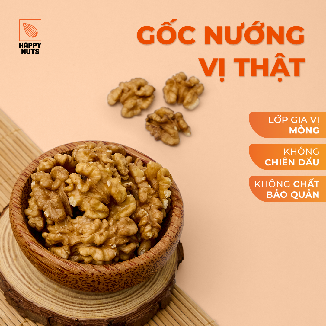 Combo quà tặng mẹ bầu 2 loại hạt óc chó vàng(200Gr), hạt hạnh nhân sấy chín (250Gr) Happynuts ...