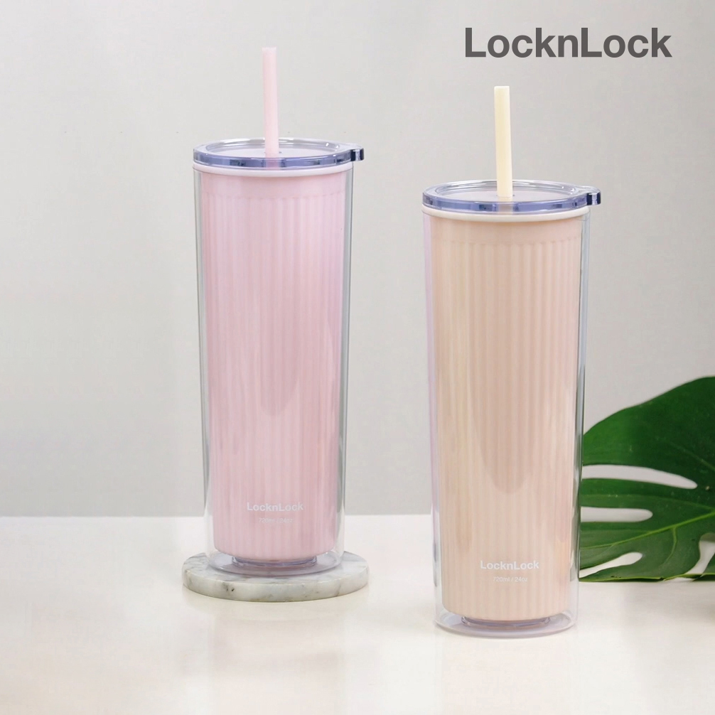 Ly Nhựa 2 lớp LocknLock Cold Cup HAP524 600ml | HAP528 720ml | Shopee Việt Nam