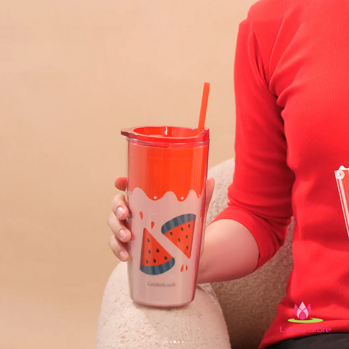 Ly Nhựa 2 lớp LocknLock Cold Cup HAP524 600ml | HAP528 720ml | Shopee Việt Nam