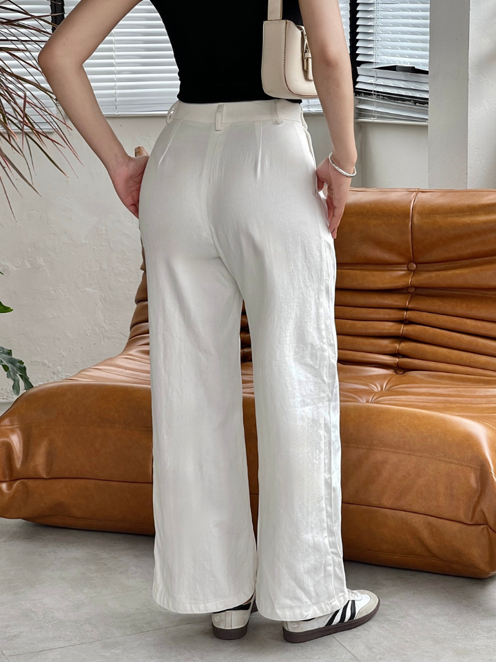 Quần kaki ống rộng Kai Pants QD025 chiết ly, khuy cài - Uni By Heart | Shopee Việt Nam