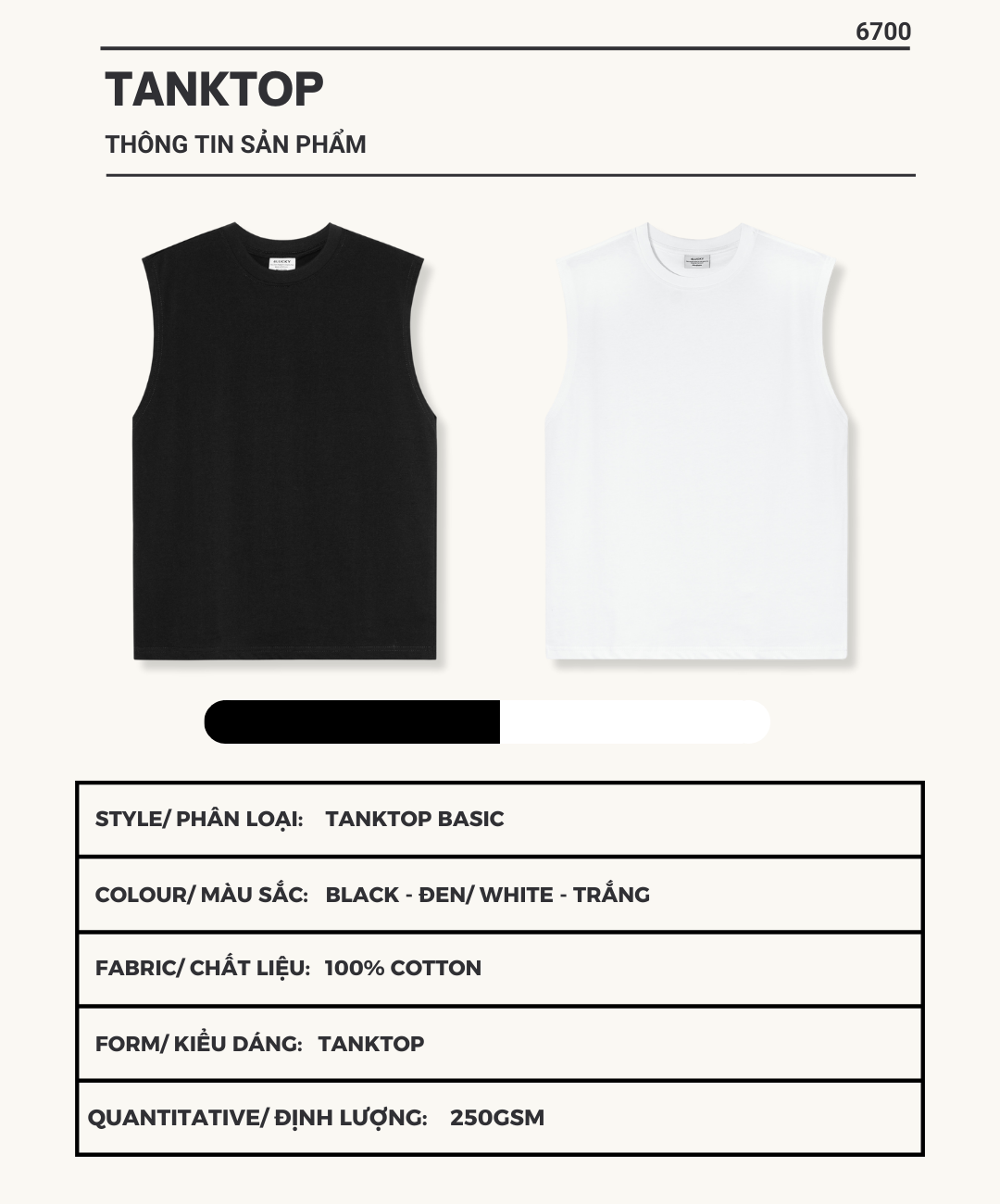 Áo Tank Top Trơn Ba Lỗ Trơn 4Lucky 6700 Form Oversize Nam Nữ Unisex ...