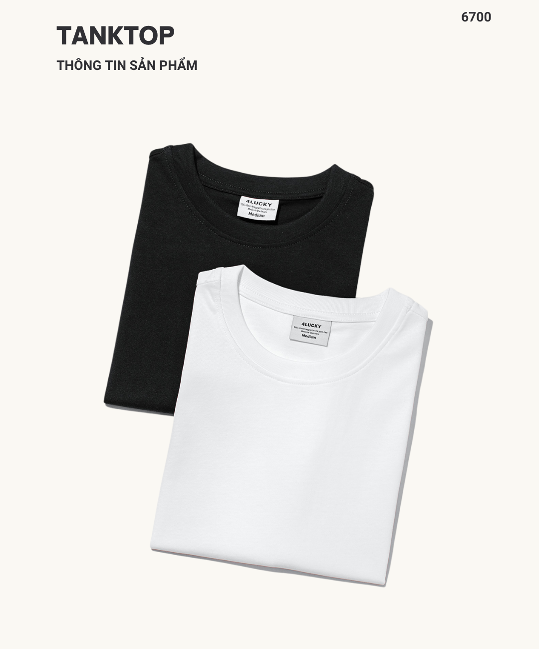 Áo Tank Top Trơn Ba Lỗ Trơn 4Lucky 6700 Form Oversize Nam Nữ Unisex ...