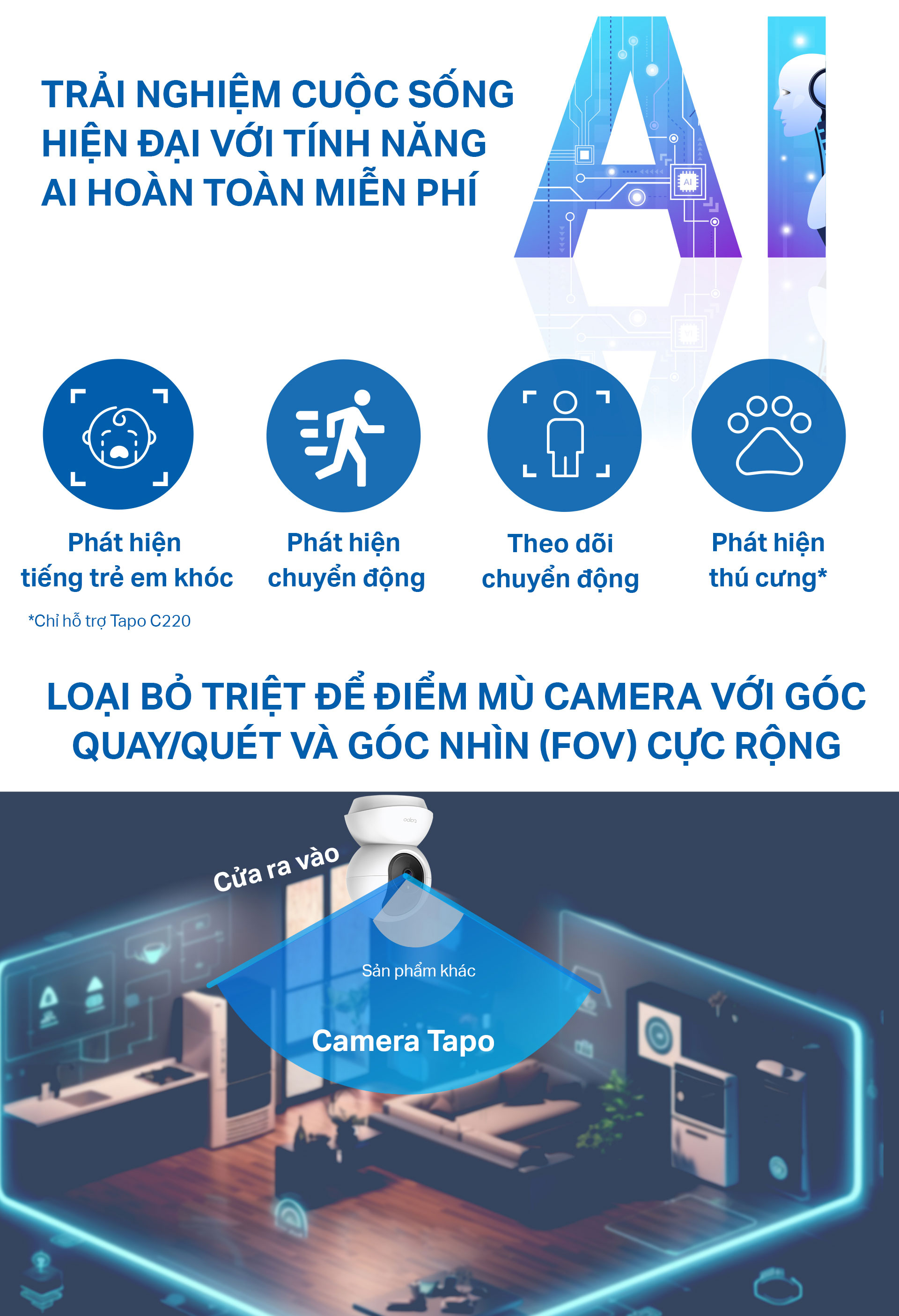 Camera Wifi trong nhà TP-Link Tapo C200/ C202/ C222/ C211/ C212/ C220 ...