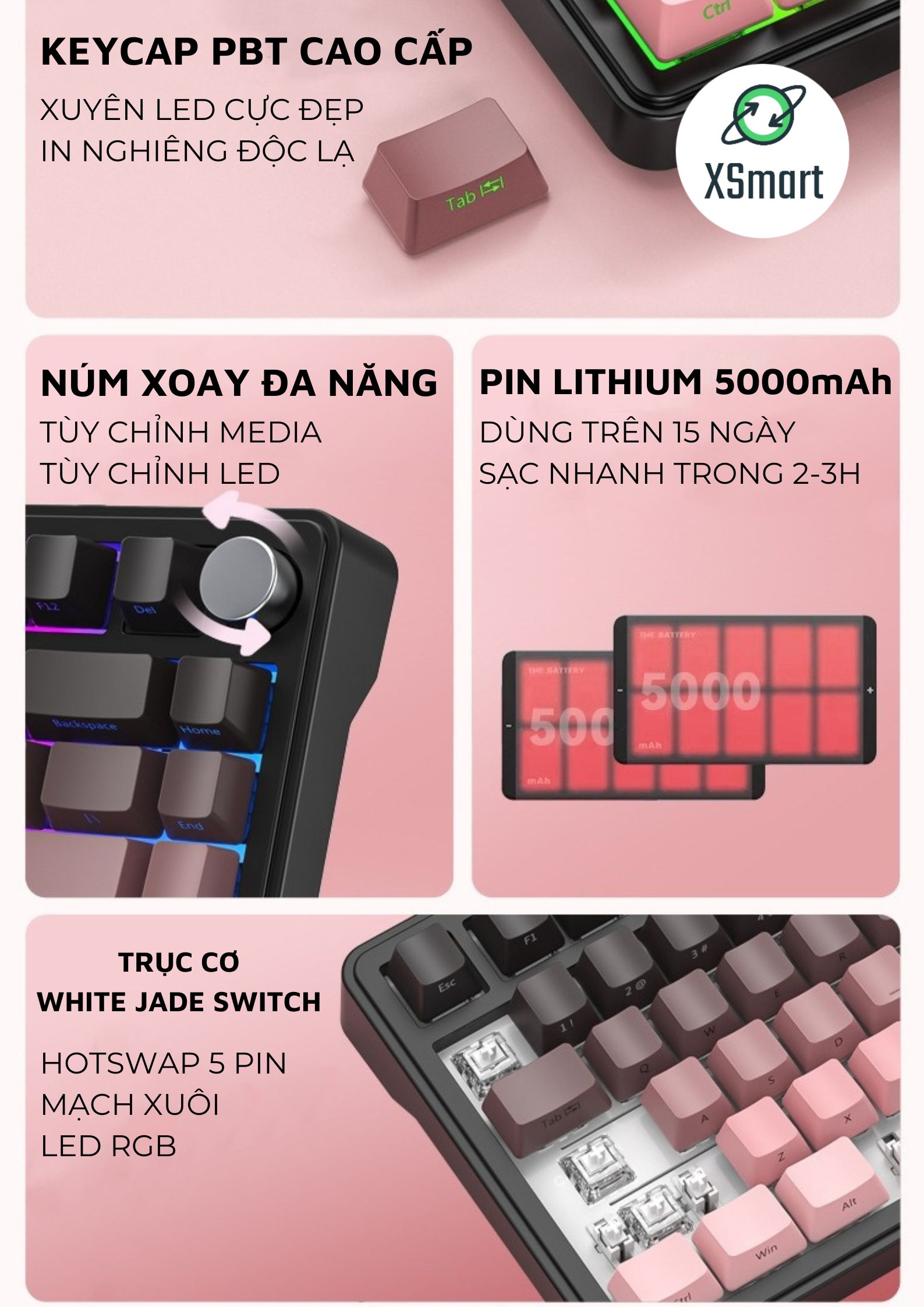 Bàn Phím Cơ Có Màn Hình LED Ziyou X85 PRO VIP RGB Có App Tùy Chỉnh ...